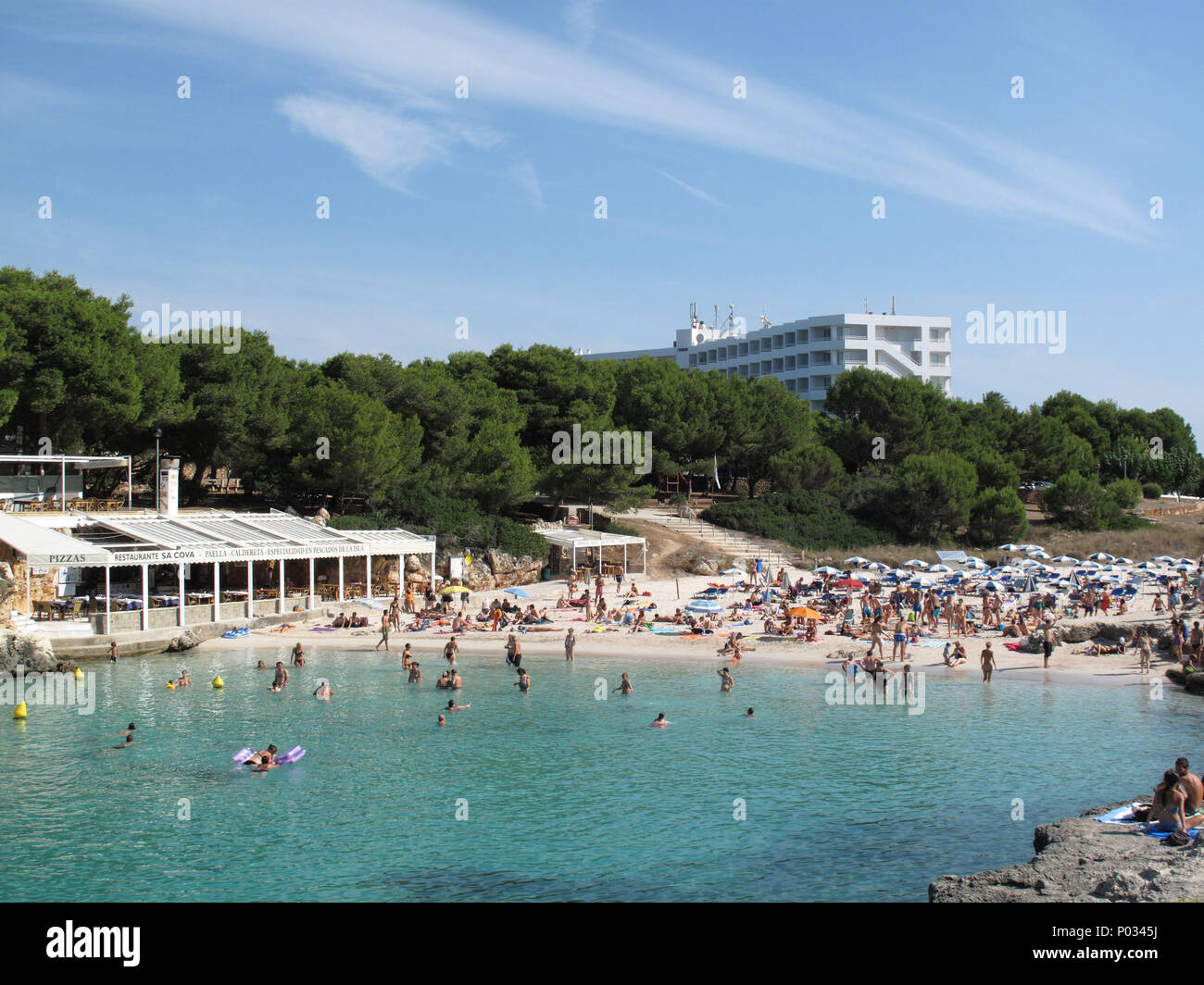 Minorca, Spain - September 02, 2013: View of Cala Blanca Stock Photo ...