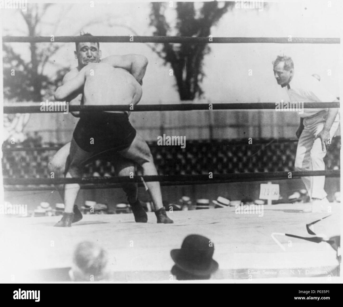 Strangler Lewis defeats Cossack giant. Ed Strangler Lewis is seen ...