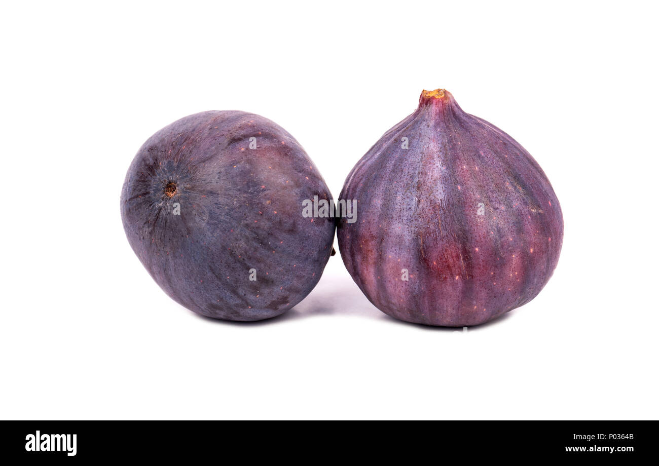 Two fresh and ripe figs isolated on white background Stock Photo - Alamy