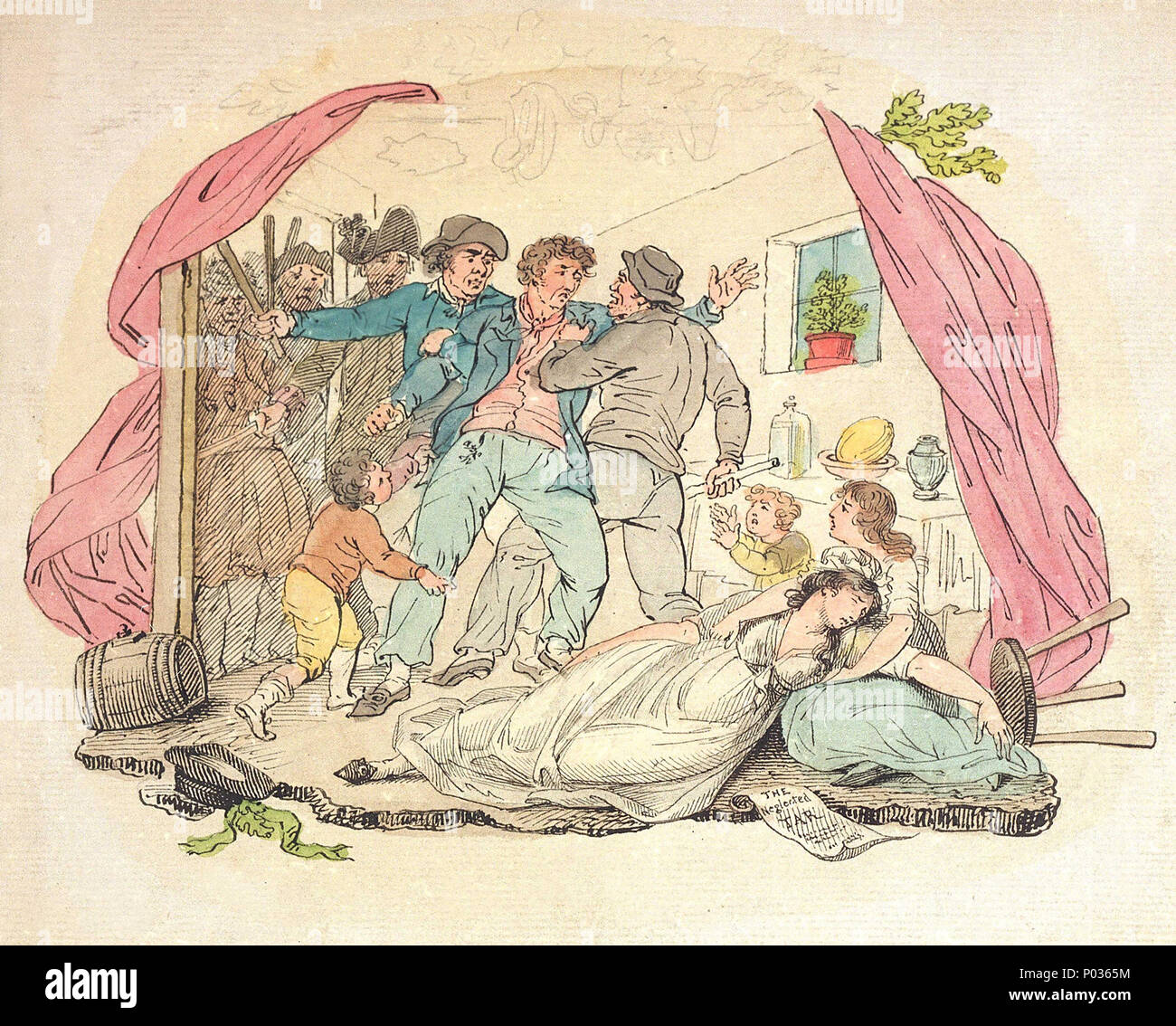 . English: 'The Neglected Tar': a press gang seizing a seaman ...