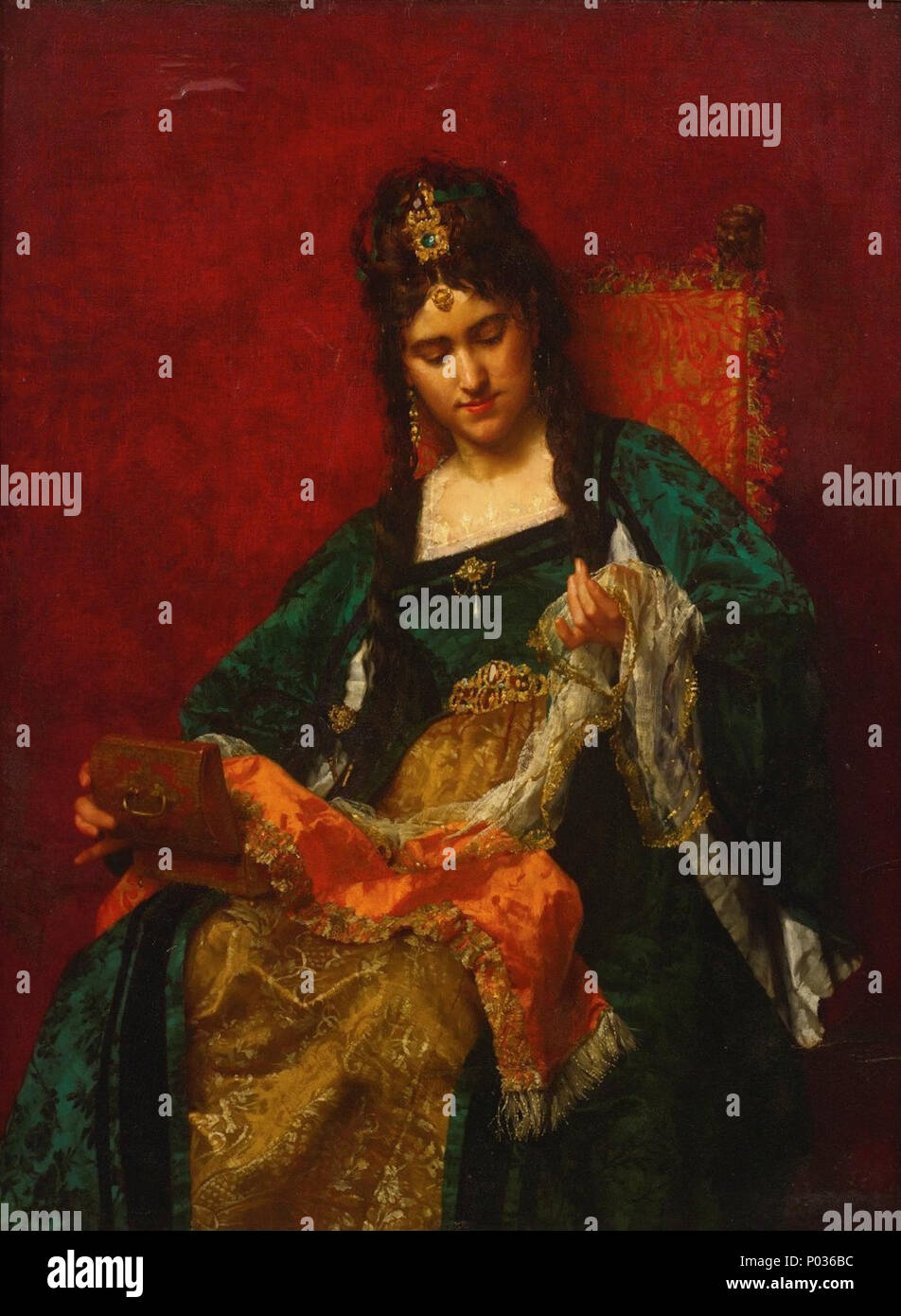 . English: Treasured Possessions by Emile Villa, oil on canvas, 46 by ...