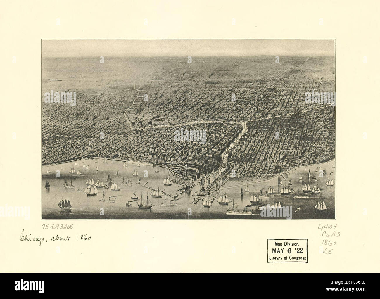 . English: Perspective map not drawn to scale. Bird's-eye-view. LC ...