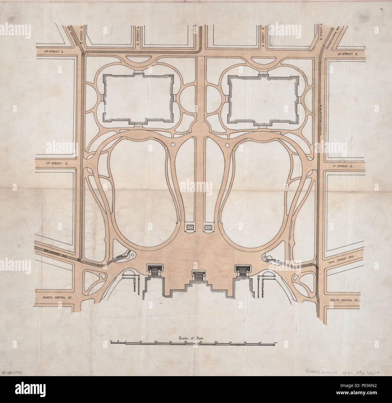 12 (Map of the proposed enlargement and replanning of the Capitol ...