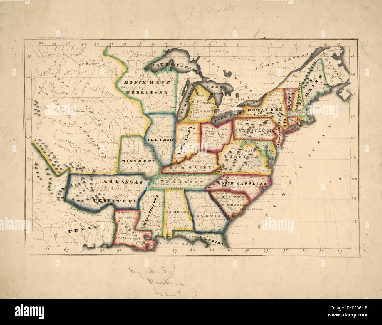 . English: Relief shown pictorially. Shows the Arkansas territory, which was set up in 1819 ...