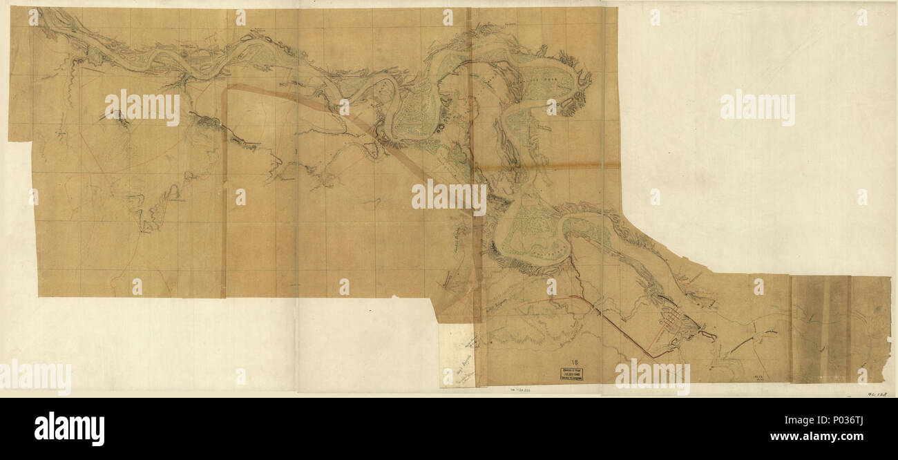 13 (Map of the Rappahannock River below Fredericksburg, showing Port ...