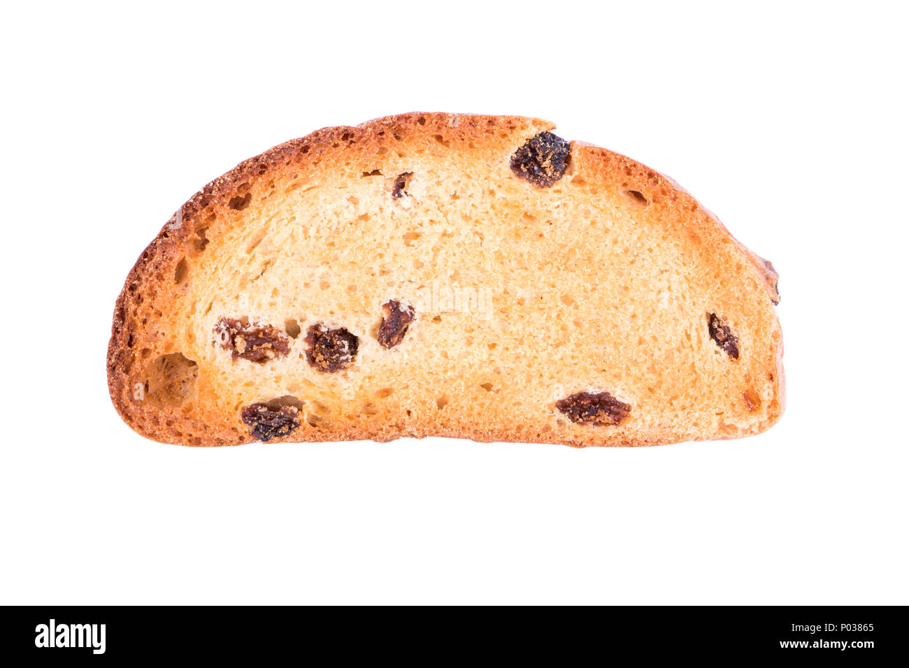 The dried rusk with raisins on a white background Stock Photo - Alamy