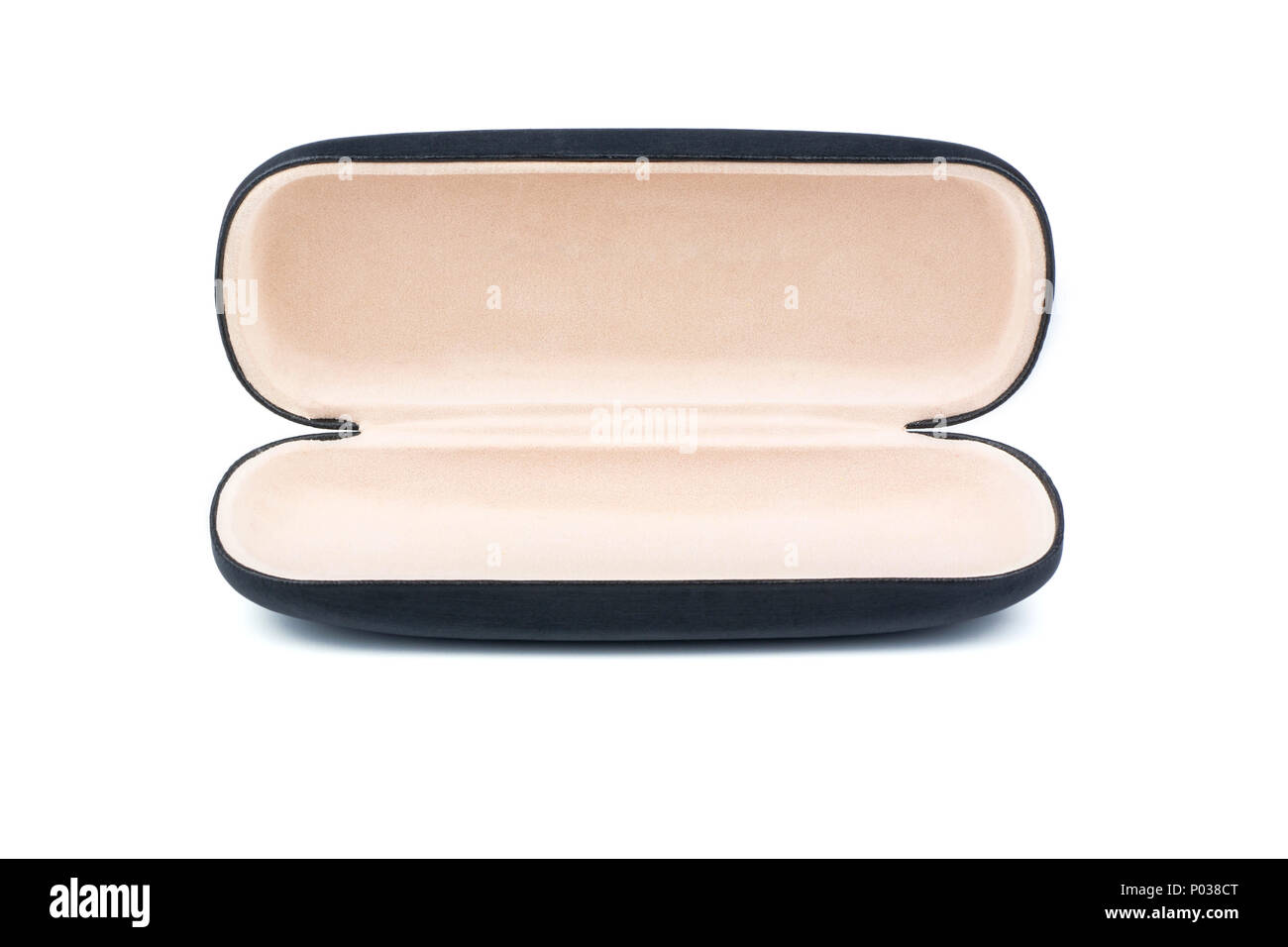 Open glasses case with velvet inside isolated on white background Stock ...