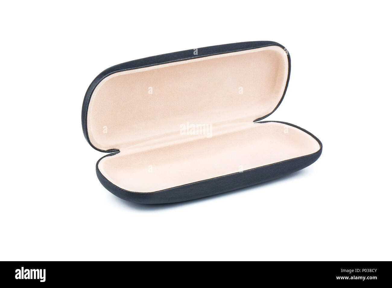Open glasses case with velvet inside isolated on white background Stock ...