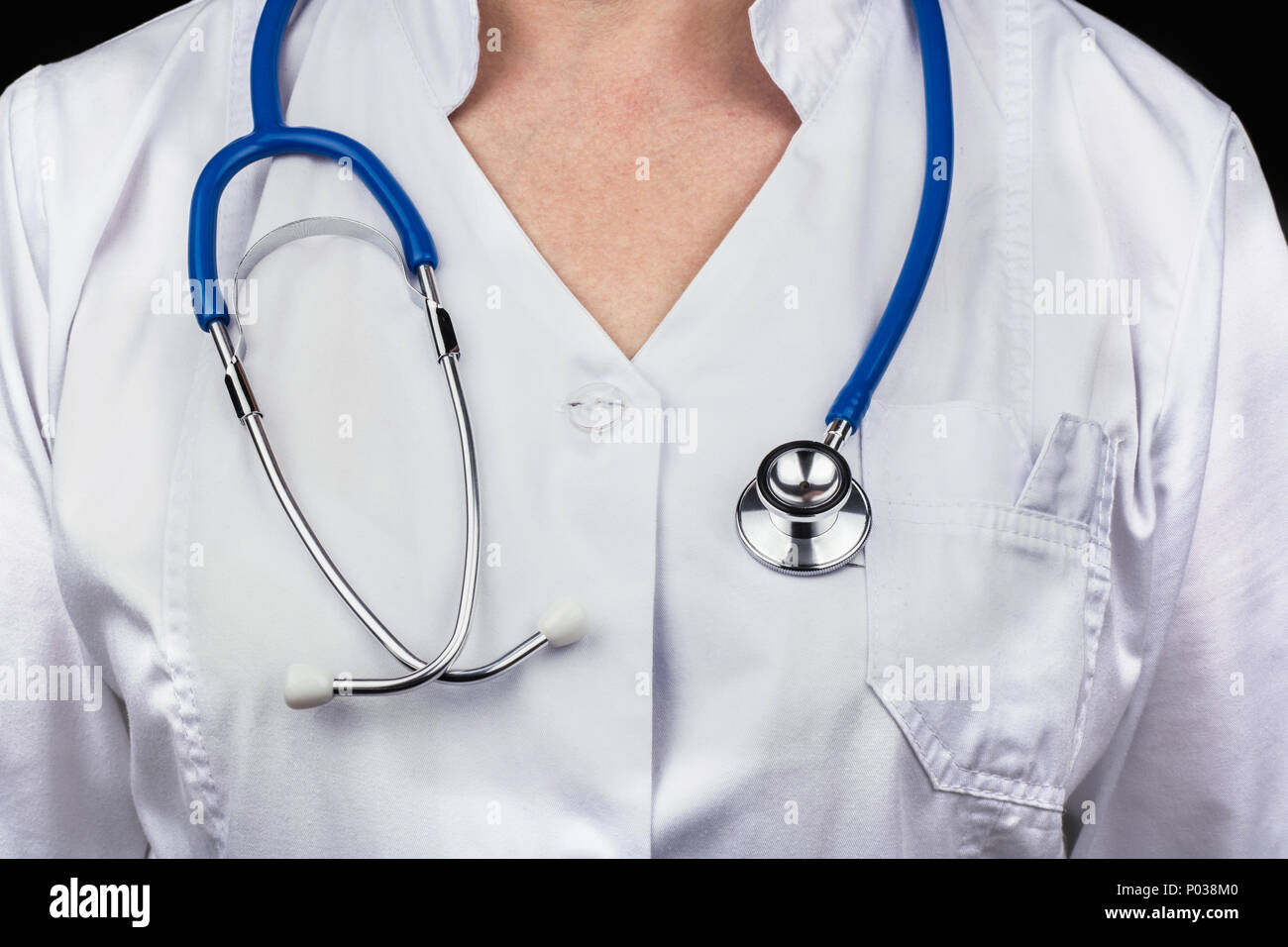 Stethoscope on the chest hi-res stock photography and images - Alamy
