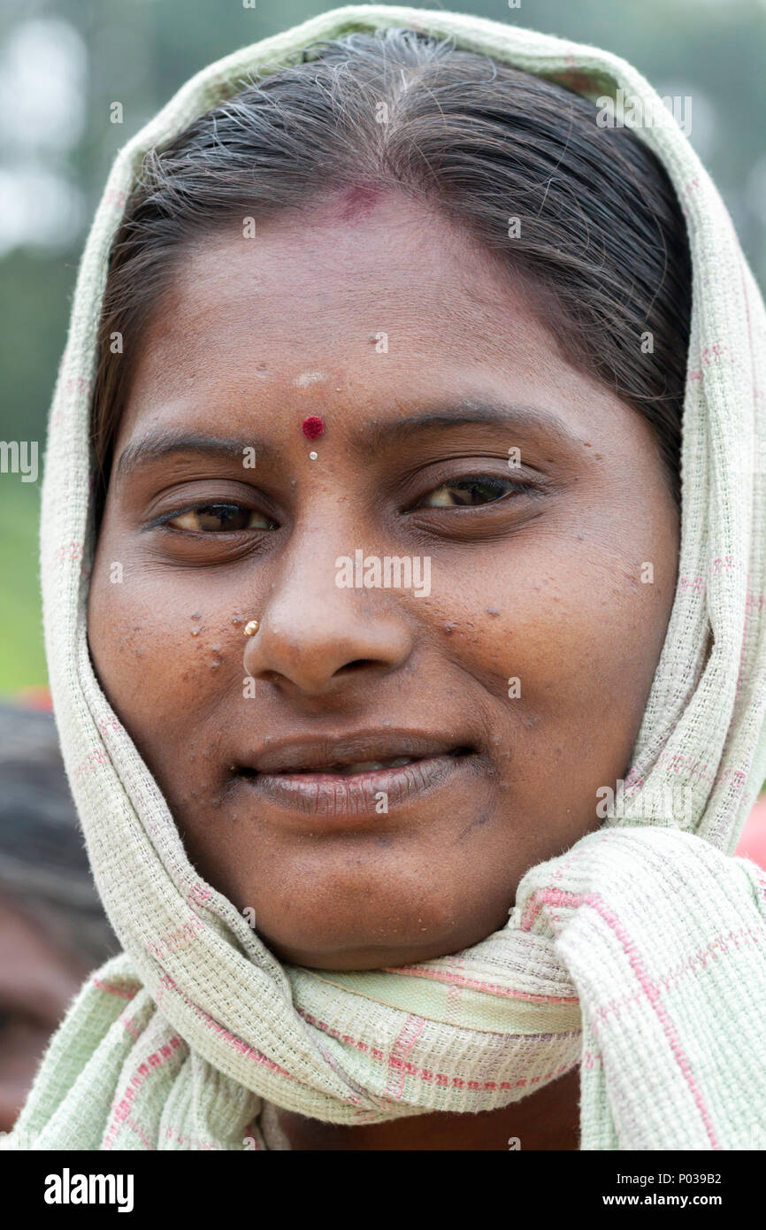 Female tea worker on the Kolukkumalai tea estate, Munnar, Kerala, India ...