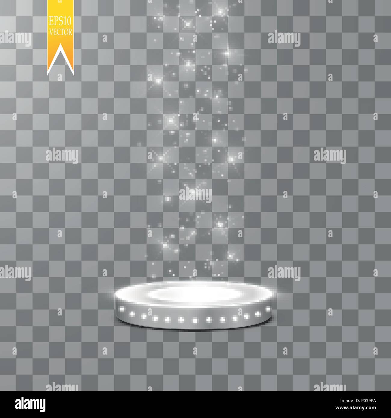 Vector floodlights. Scene. Light effects. Podium Stock Vector Image ...