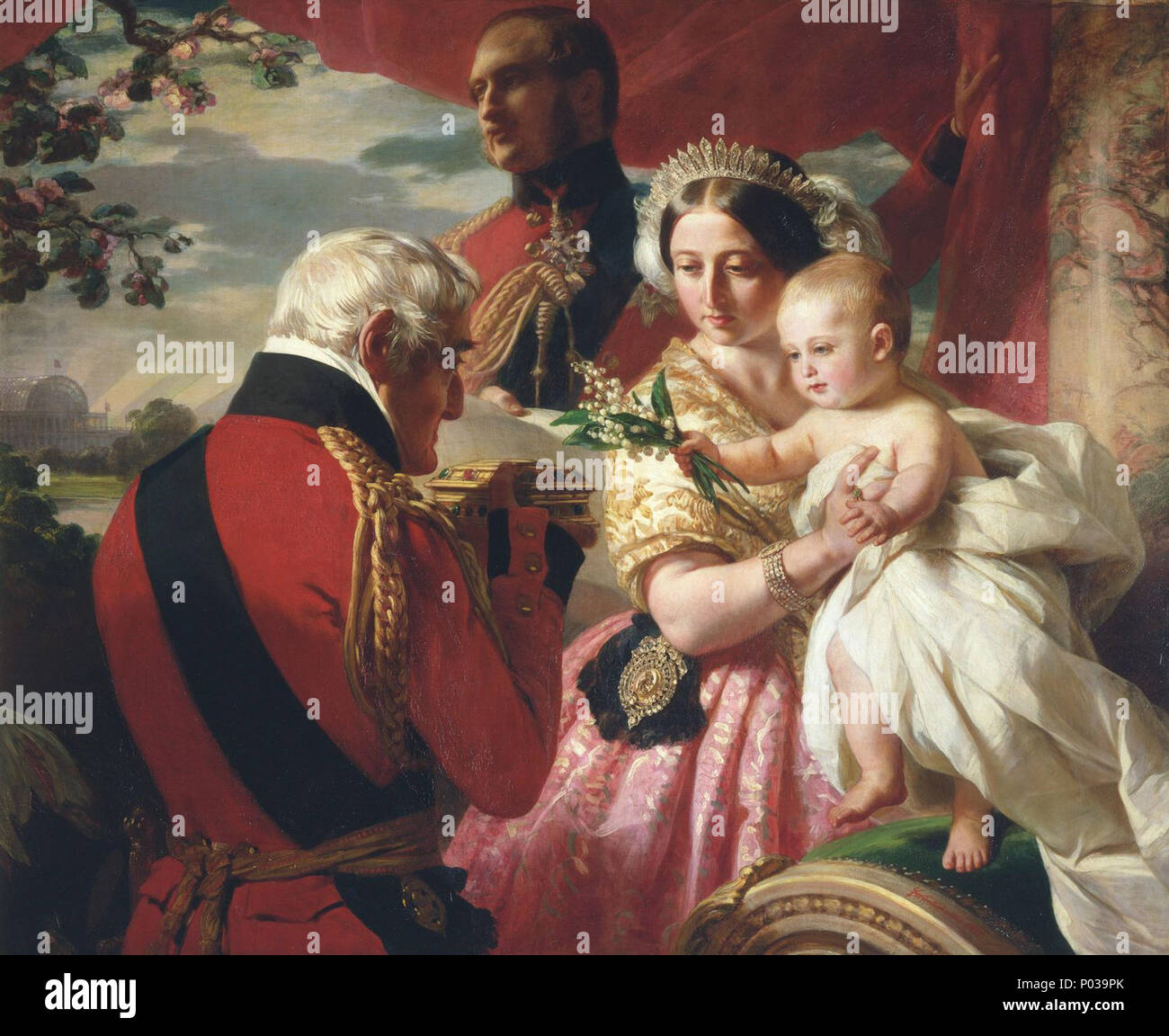 . This picture shows the Duke of Wellington offering a gift to Queen ...