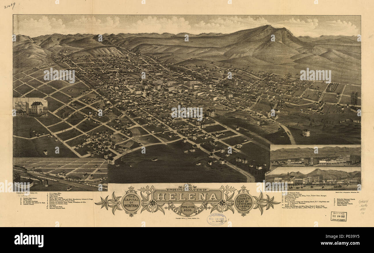 Helena Montana Map High Resolution Stock Photography and Images - Alamy