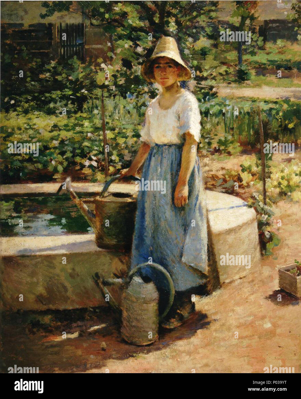 . At the Fountain . circa 1890 21 Robinson At the Fountain Stock Photo ...