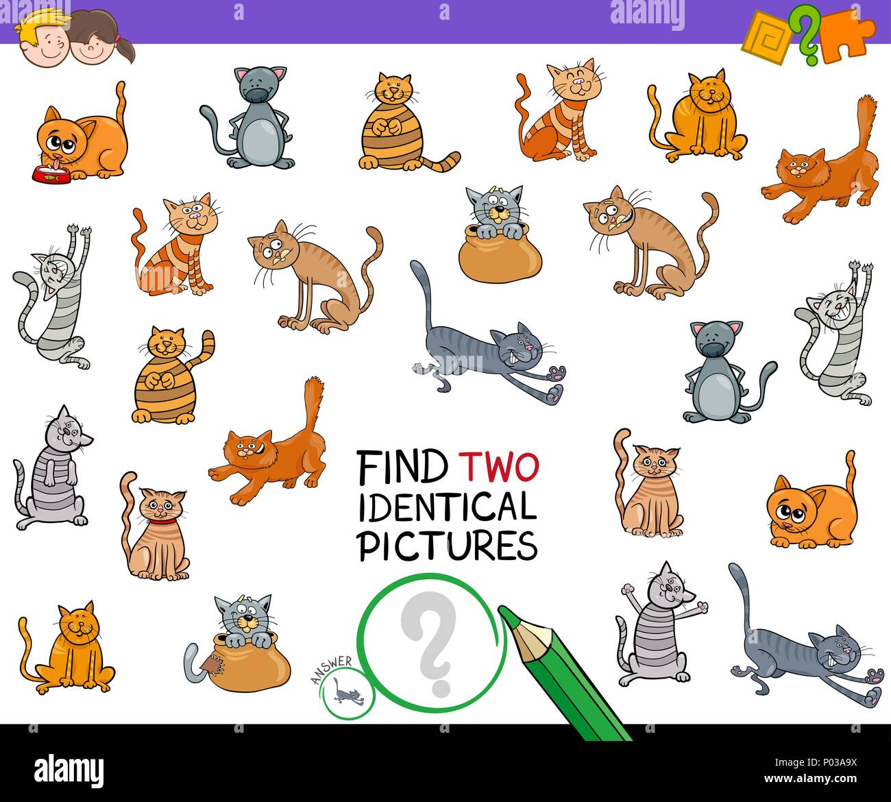 Two kids drawing kindergarten Stock Vector Images - Alamy