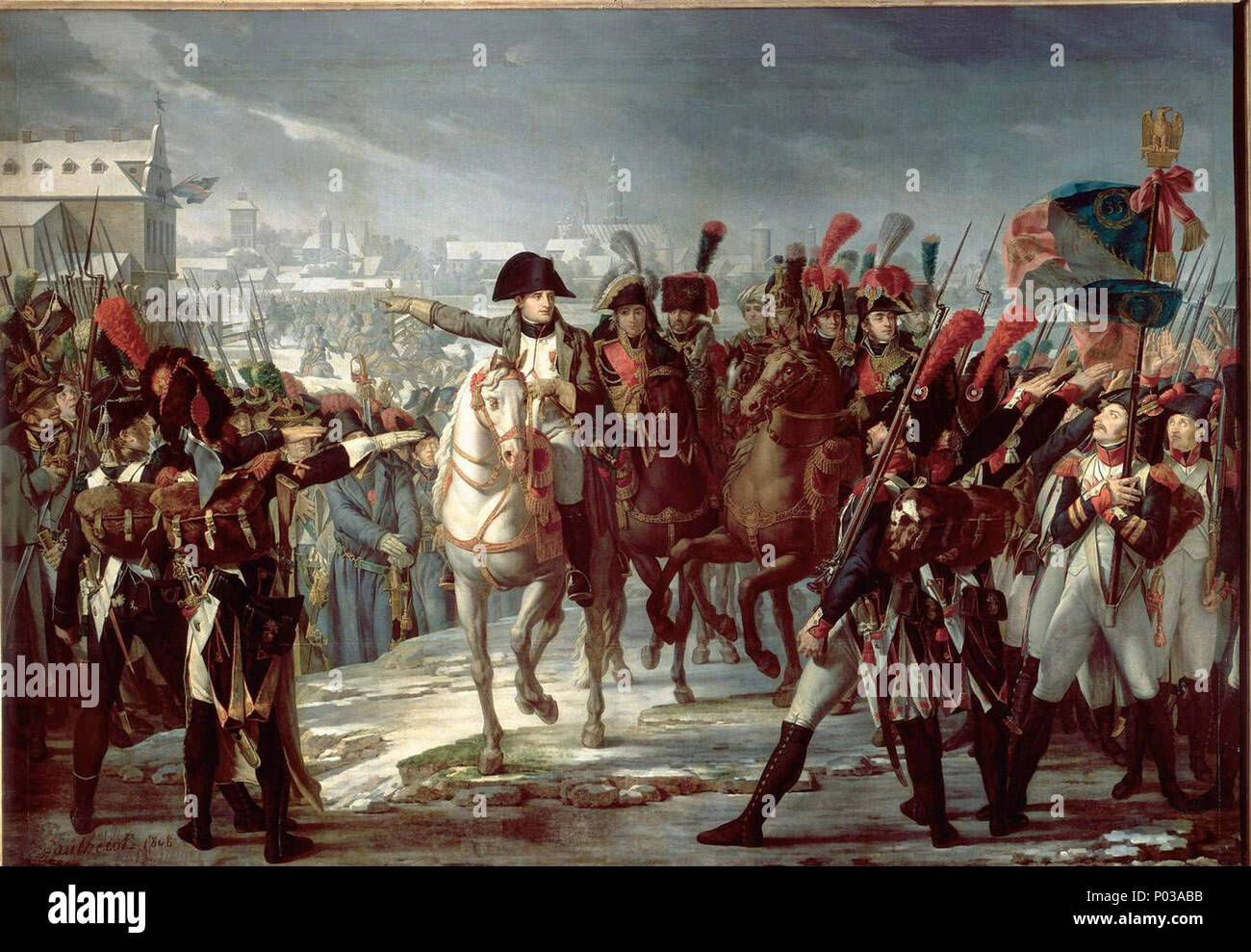 . English: Napoleon ordering the II Corps into action on 12 october ...