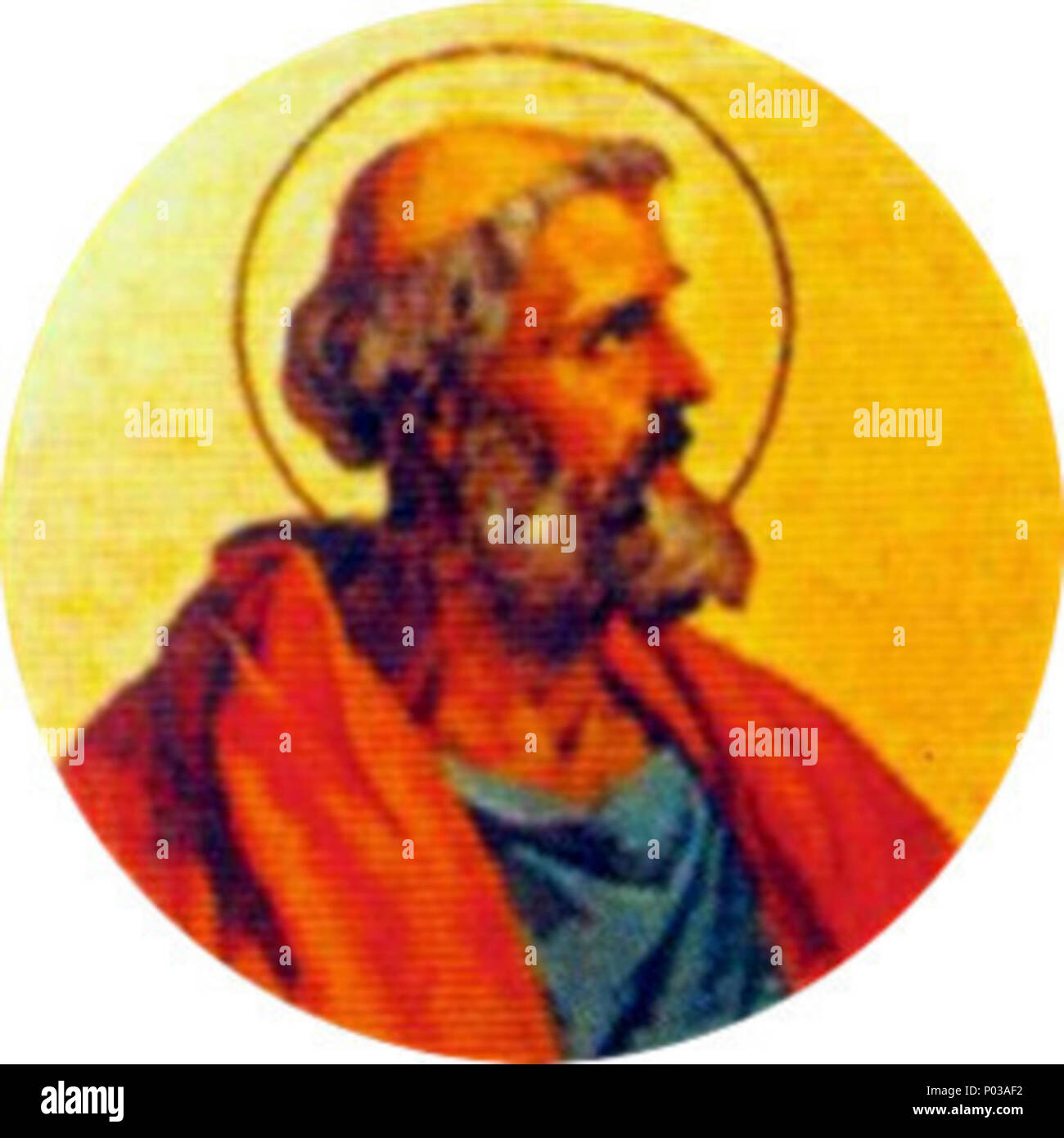 . English: Portait of en:Pope Celestine I in the en:Basilica of Saint ...