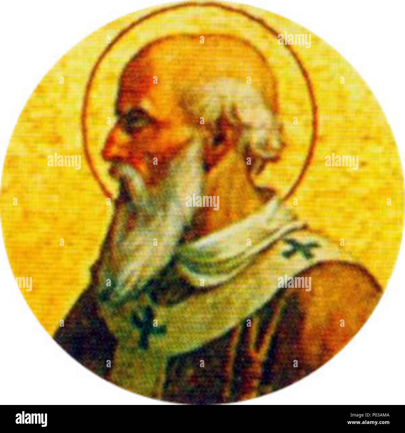 . English: Portait of en:Pope Leo II in the en:Basilica of Saint Paul ...