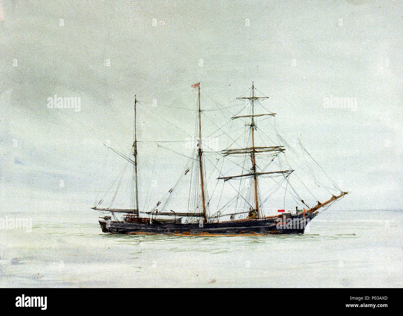 . English: A barquentine-rigged Royal Naval Q-ship of the First World ...