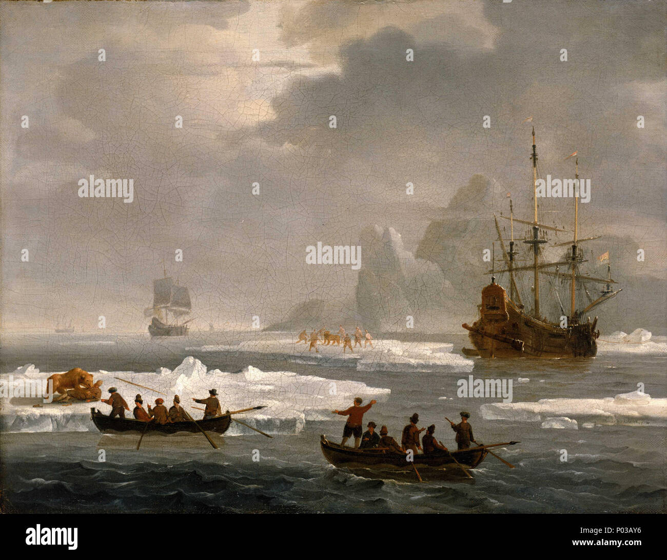 . English: A Bear Hunt in the Arctic A scene in the Arctic showing a ...