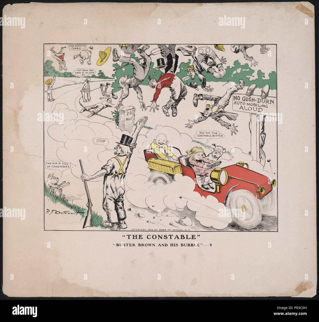 The constable - Buster Brown and his bubble - 9 - R. F. Outcault Stock ...