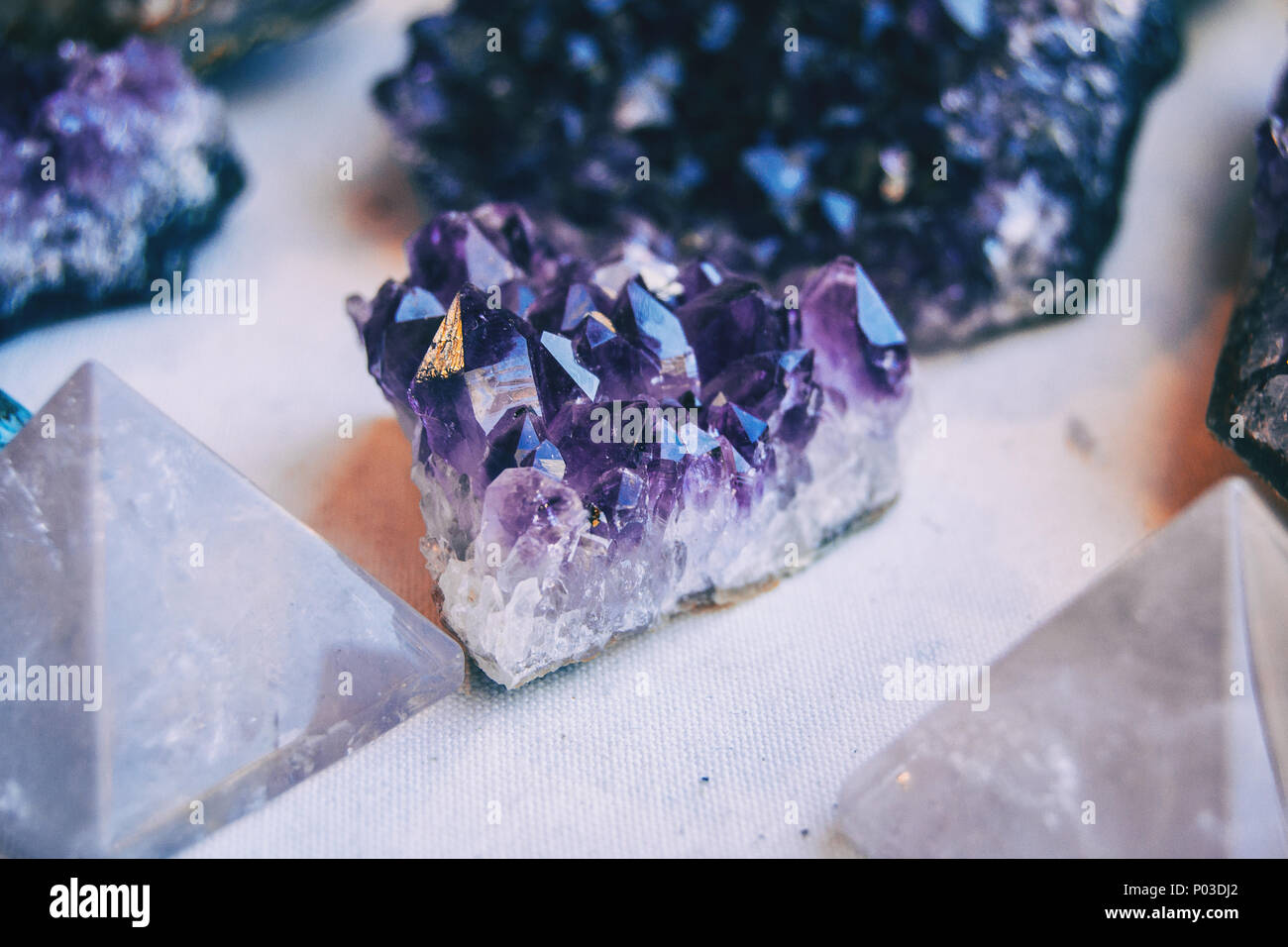 a piece of the amethyst mineral Stock Photo - Alamy