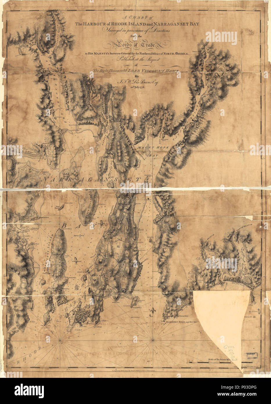 35 A chart of the harbour of Rhode Island and Narraganset Bay. LOC ...