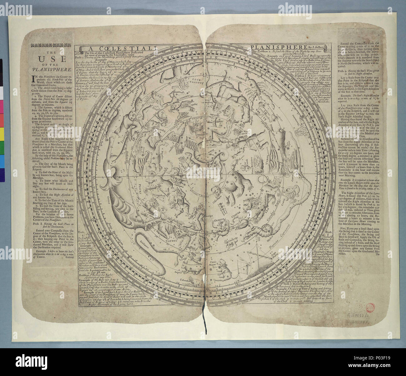 . English: A coelestiall [sic] planisphere Single engraved sheet ...