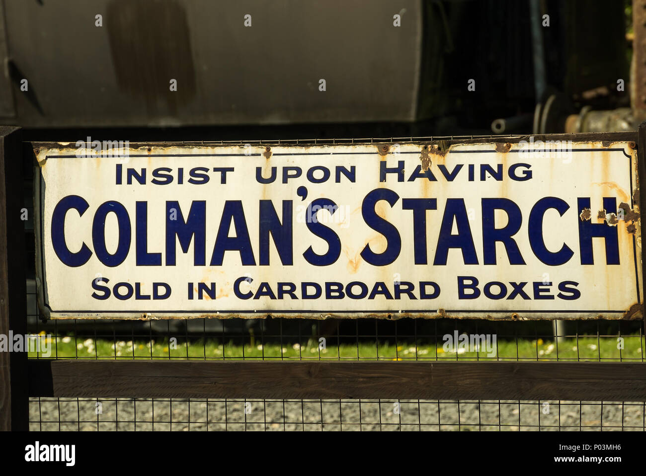 Colman's Starch original advertising sign, now preserved, on display at ...