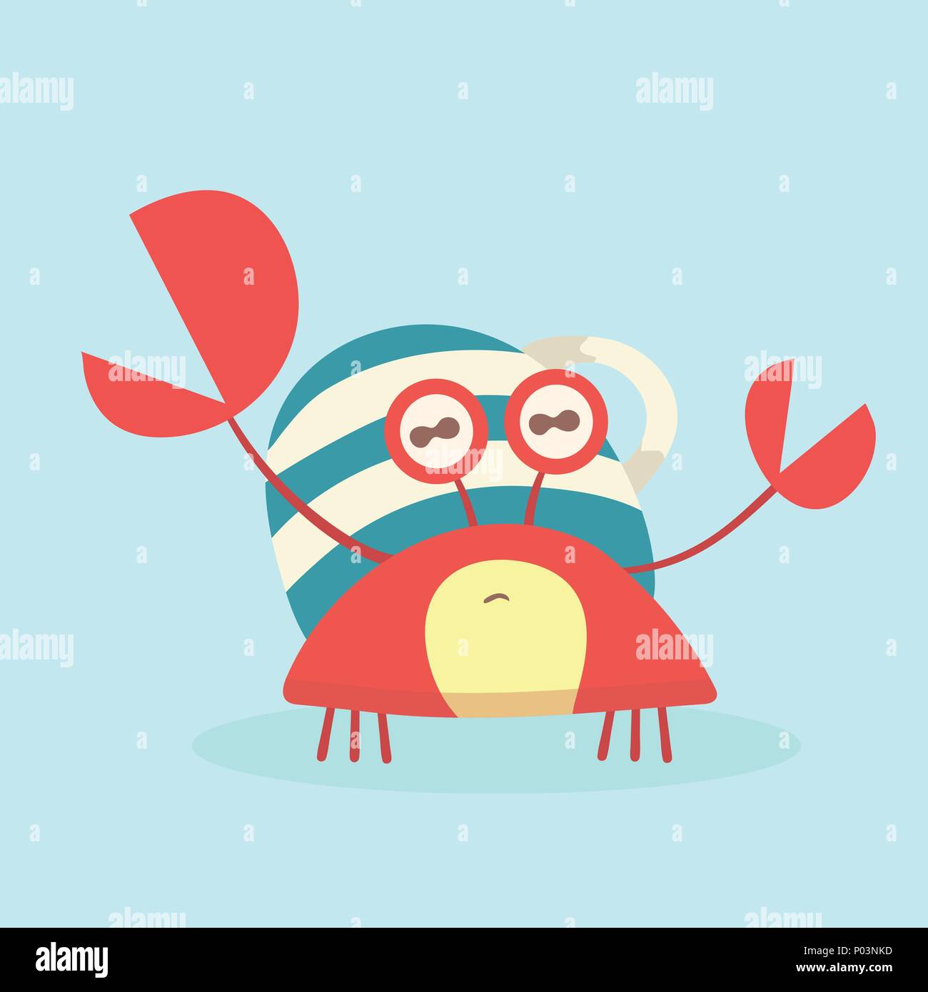 Cartoon hermit crab Stock Vector Image & Art - Alamy