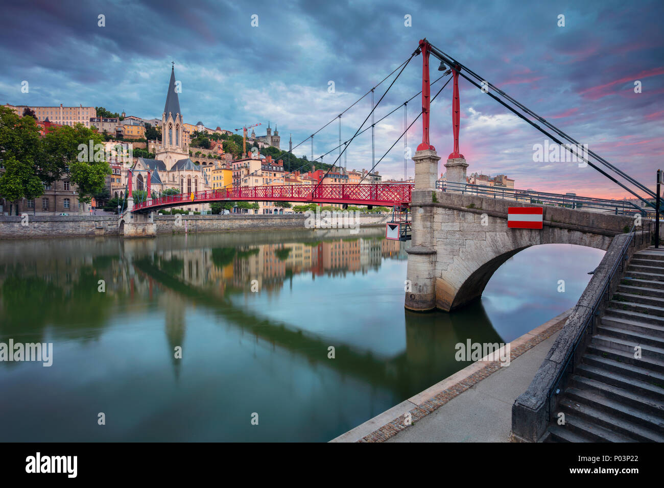Lyon. Cityscape image of Lyon, France during sunrise Stock Photo - Alamy