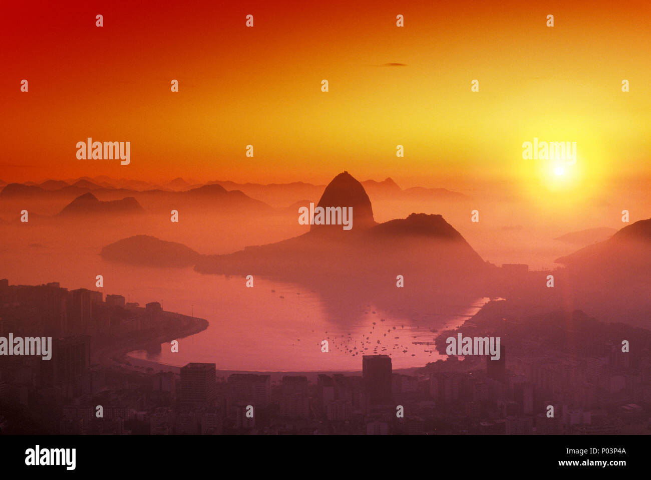 1992 HISTORICAL SUGARLOAF URCA MOUNTAIN BUTAFOGO BAY RIO DE JANEIRO ...