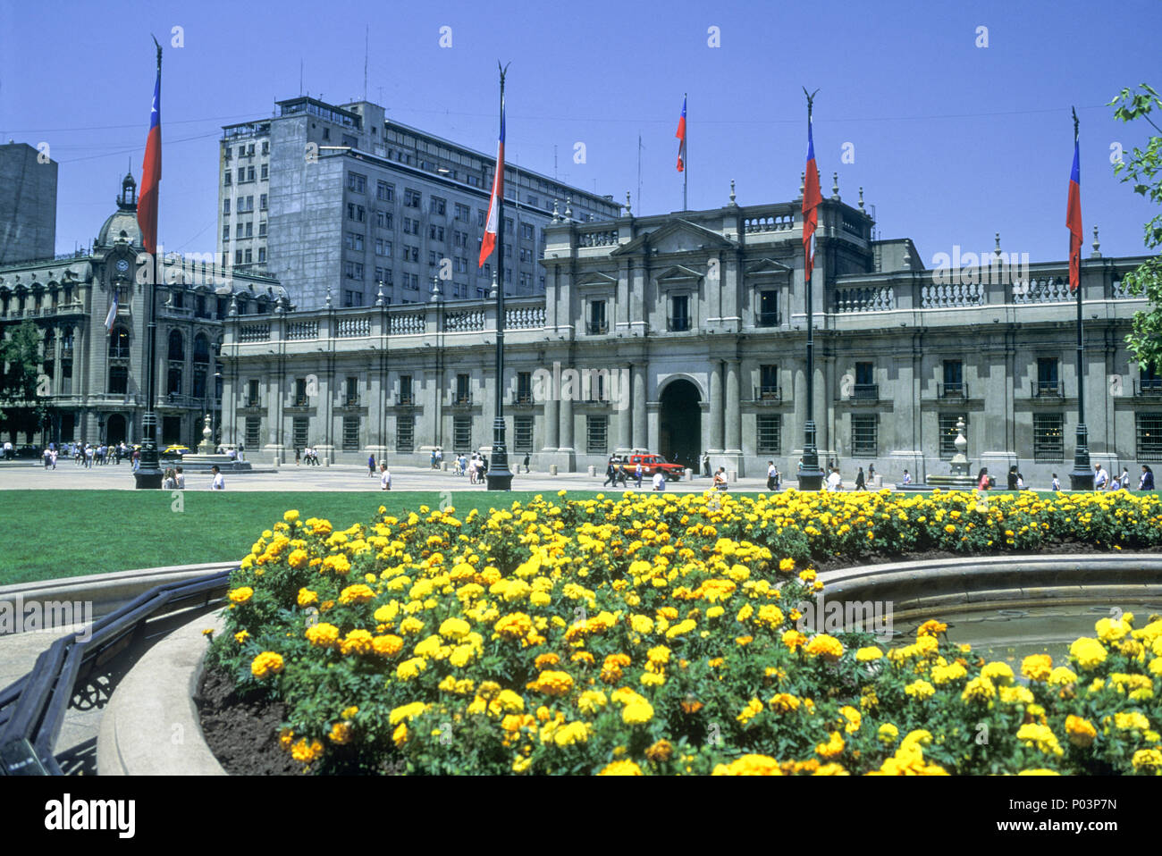 1992 HISTORICAL GARDENS LA MONEDA PRESIDENTIAL PALACE PLAZA DE LA ...