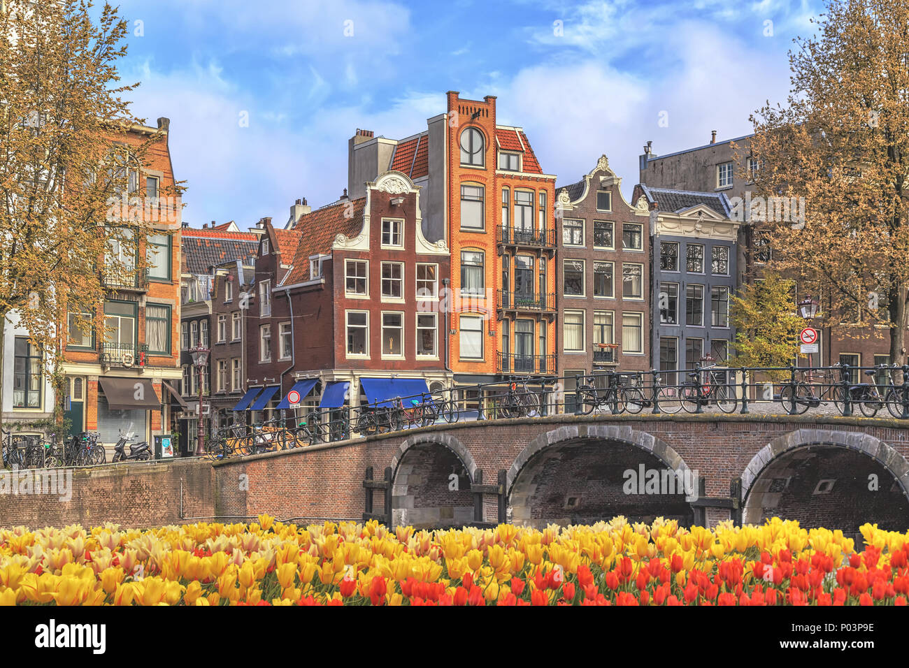Traditional old buildings in Amsterdam, the Netherlands Stock Photo - Alamy