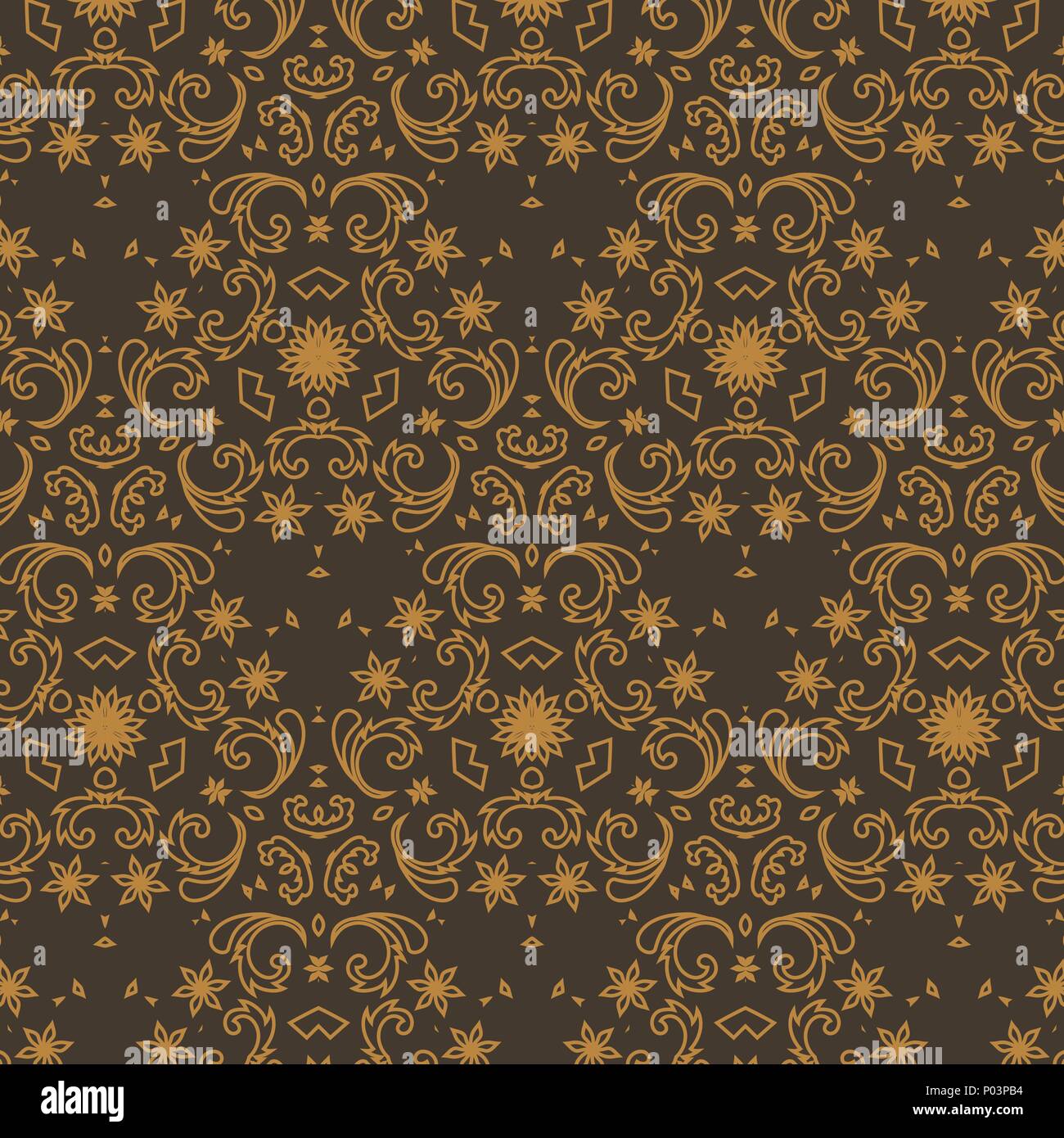 Constructive geometric pattern in shades of gold colors. Emotional ...