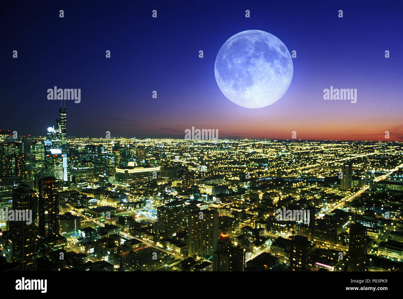 Chicago suburbs aerial hi-res stock photography and images - Alamy