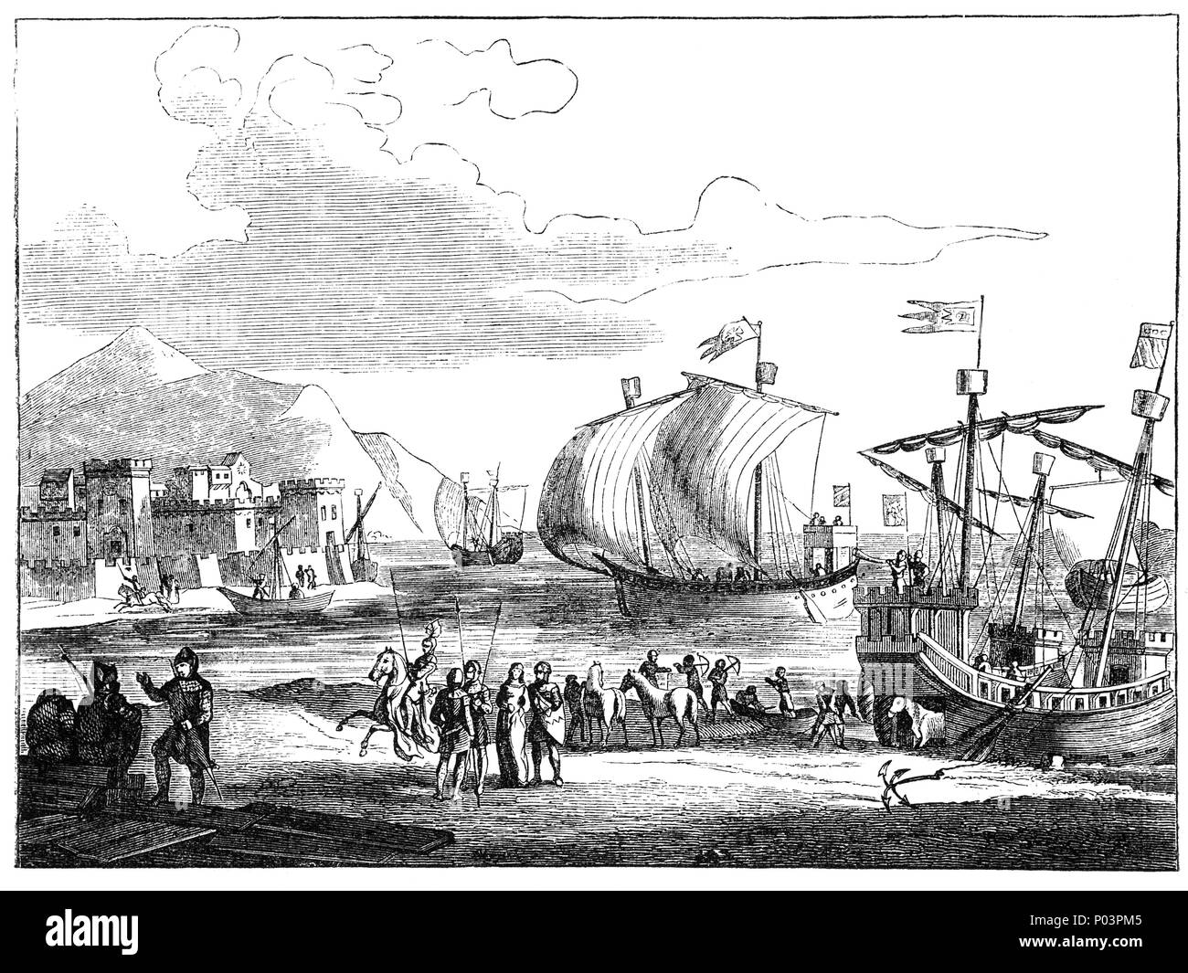 14th Century shipping in English Hanseatic League ports. The league was ...