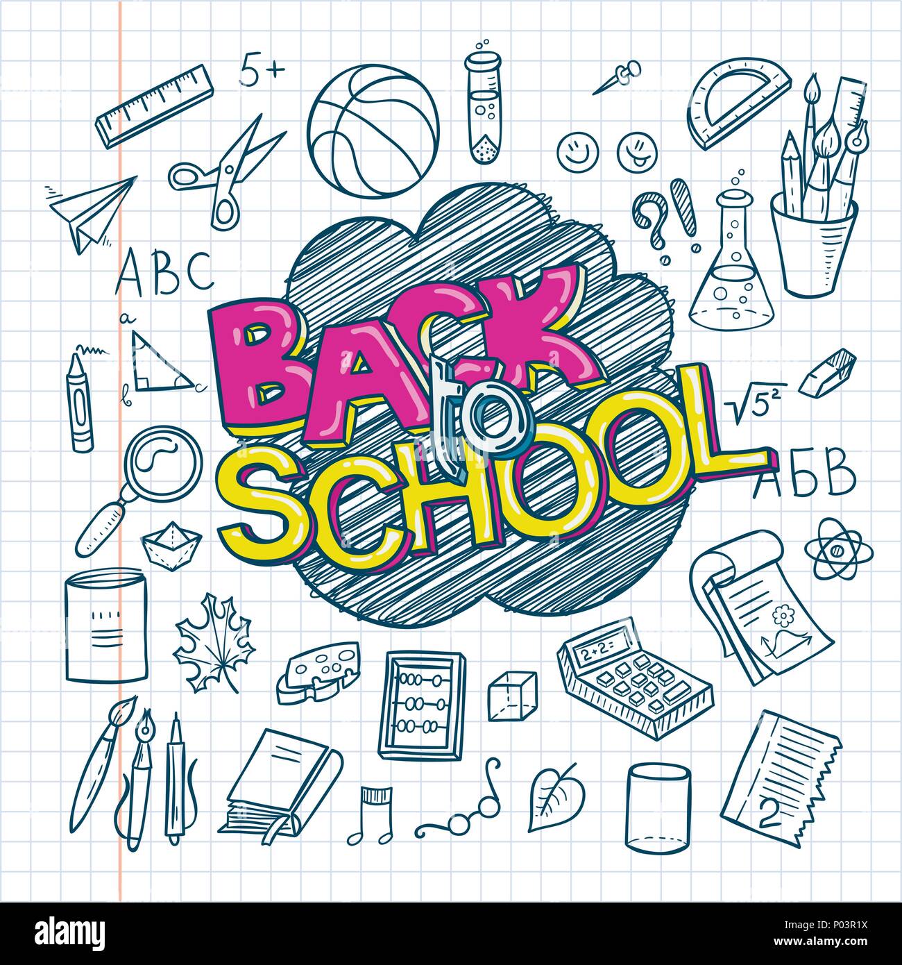 Back to School Supplies collection. Sketchy notebook doodles set with ... Back to School Supplies collection. Sketchy notebook doodles set with ...