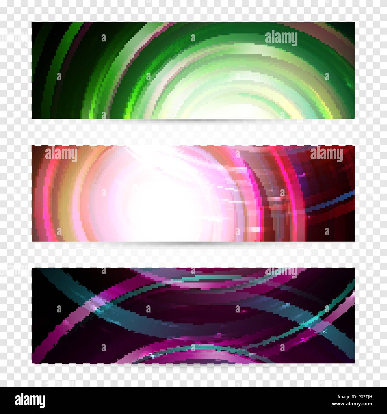 Magic galaxy banners design. Spiral space vector web background ...