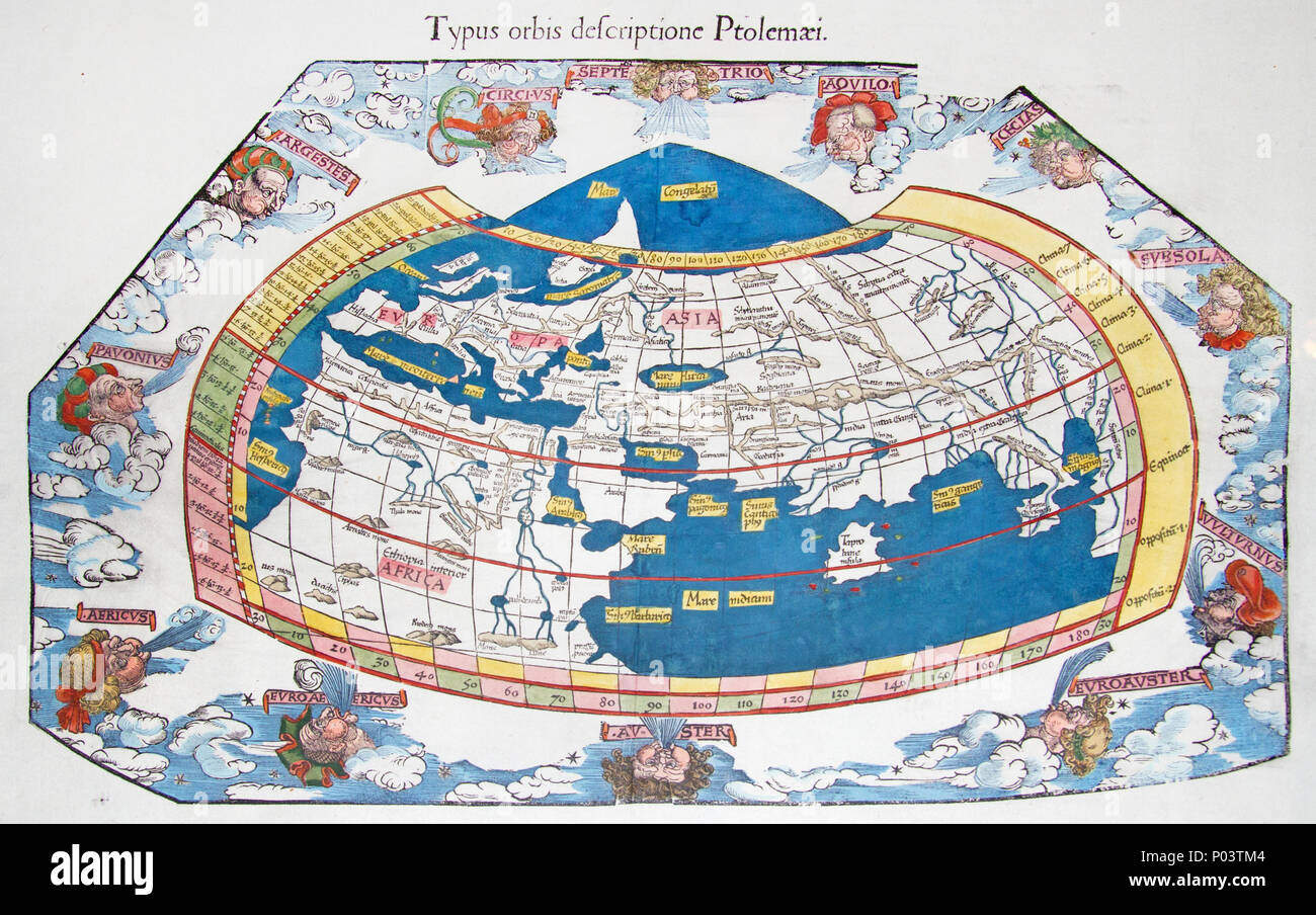 . English: A World Map as Written Down by Ptolemy (Typus Orbis ...