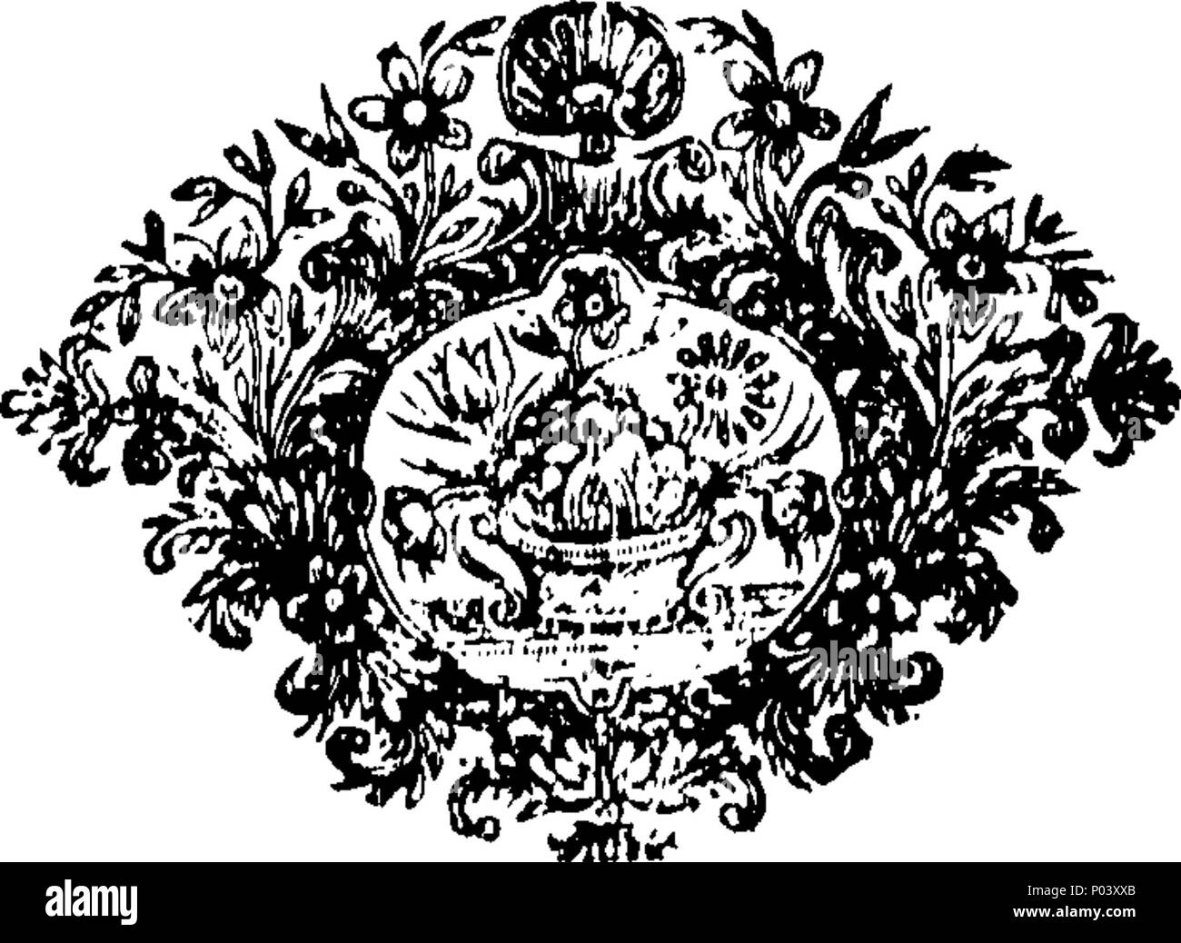 . English: Fleuron from book: A compleat universal history, of the ...