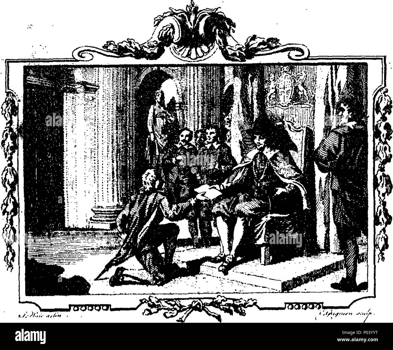 . English: Fleuron from book: A complete history of English peerage ...