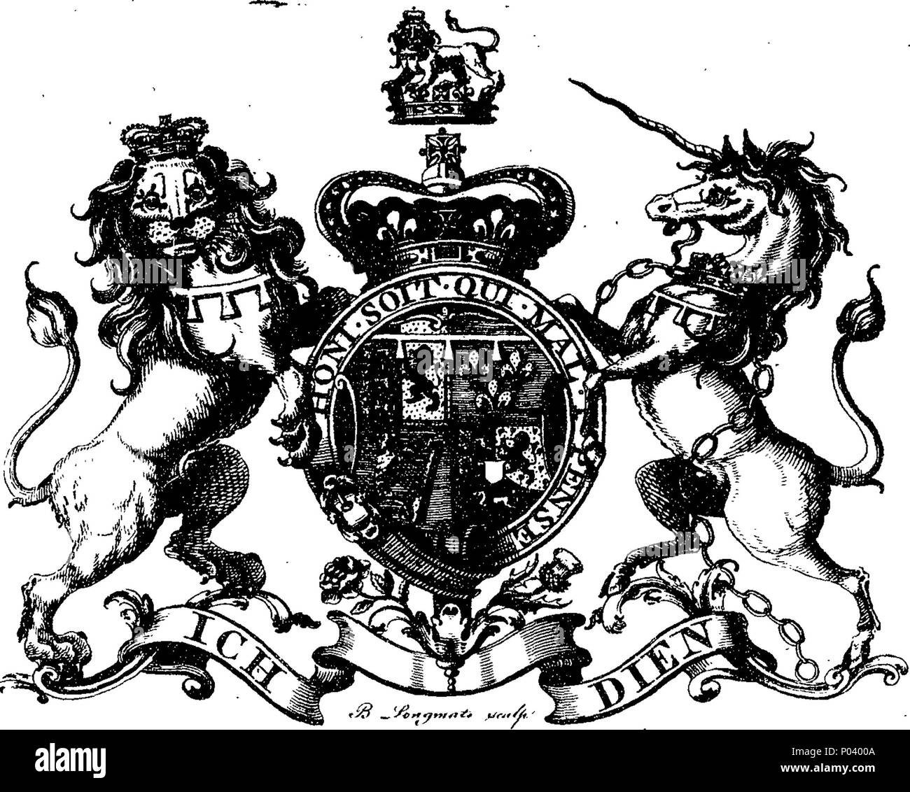 . English: Fleuron from book: A complete history of English peerage ...