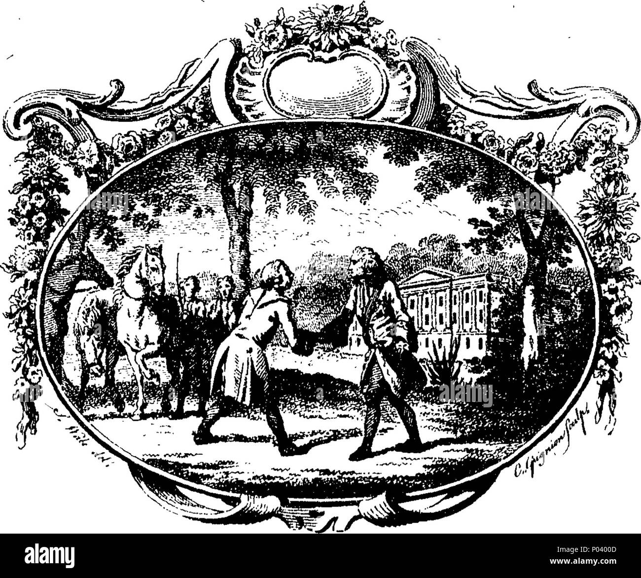 . English: Fleuron from book: A complete history of English peerage ...