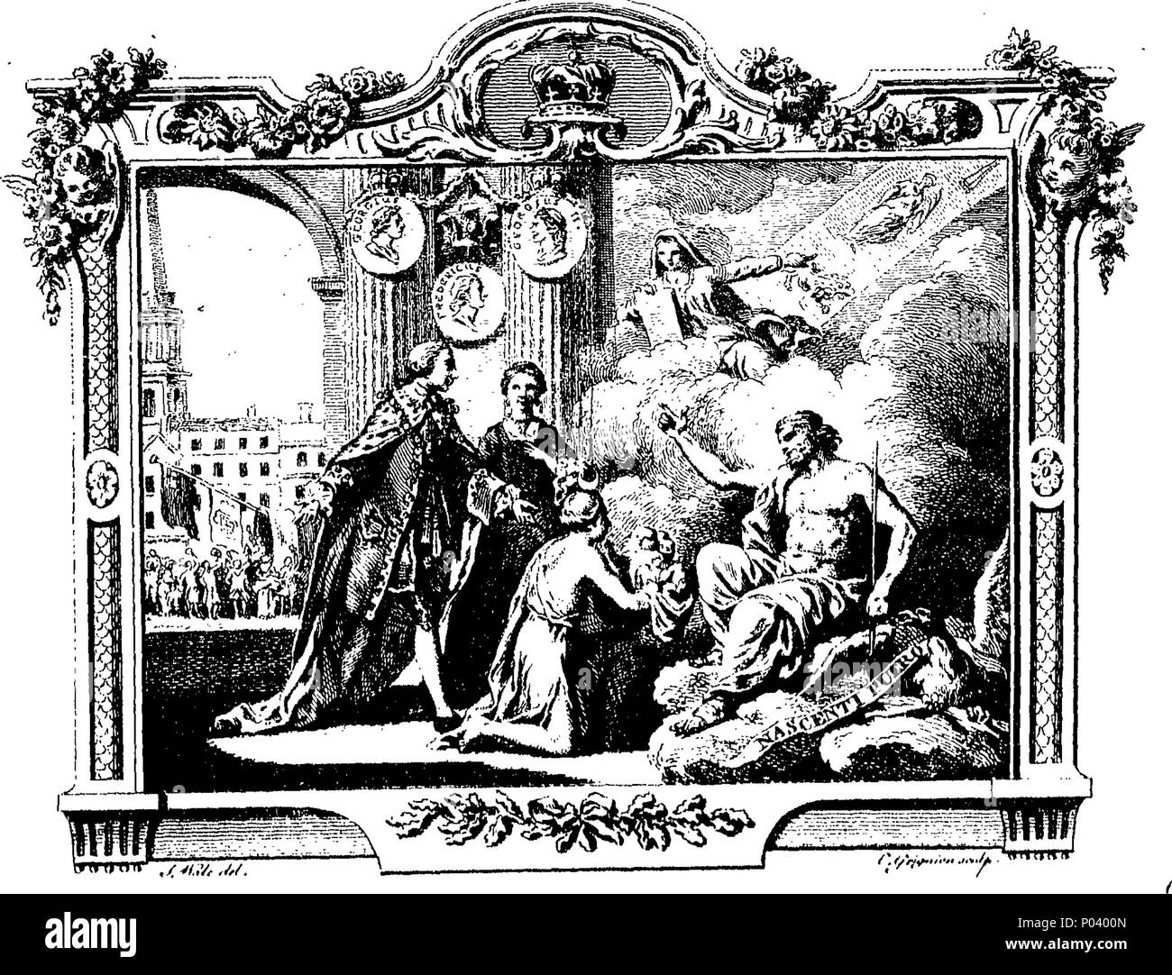 . English: Fleuron from book: A complete history of English peerage ...