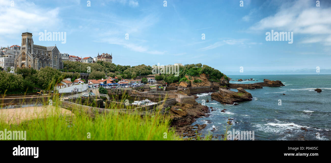 a view of Biarritz city by the Atlantic ocean, France Stock Photo - Alamy