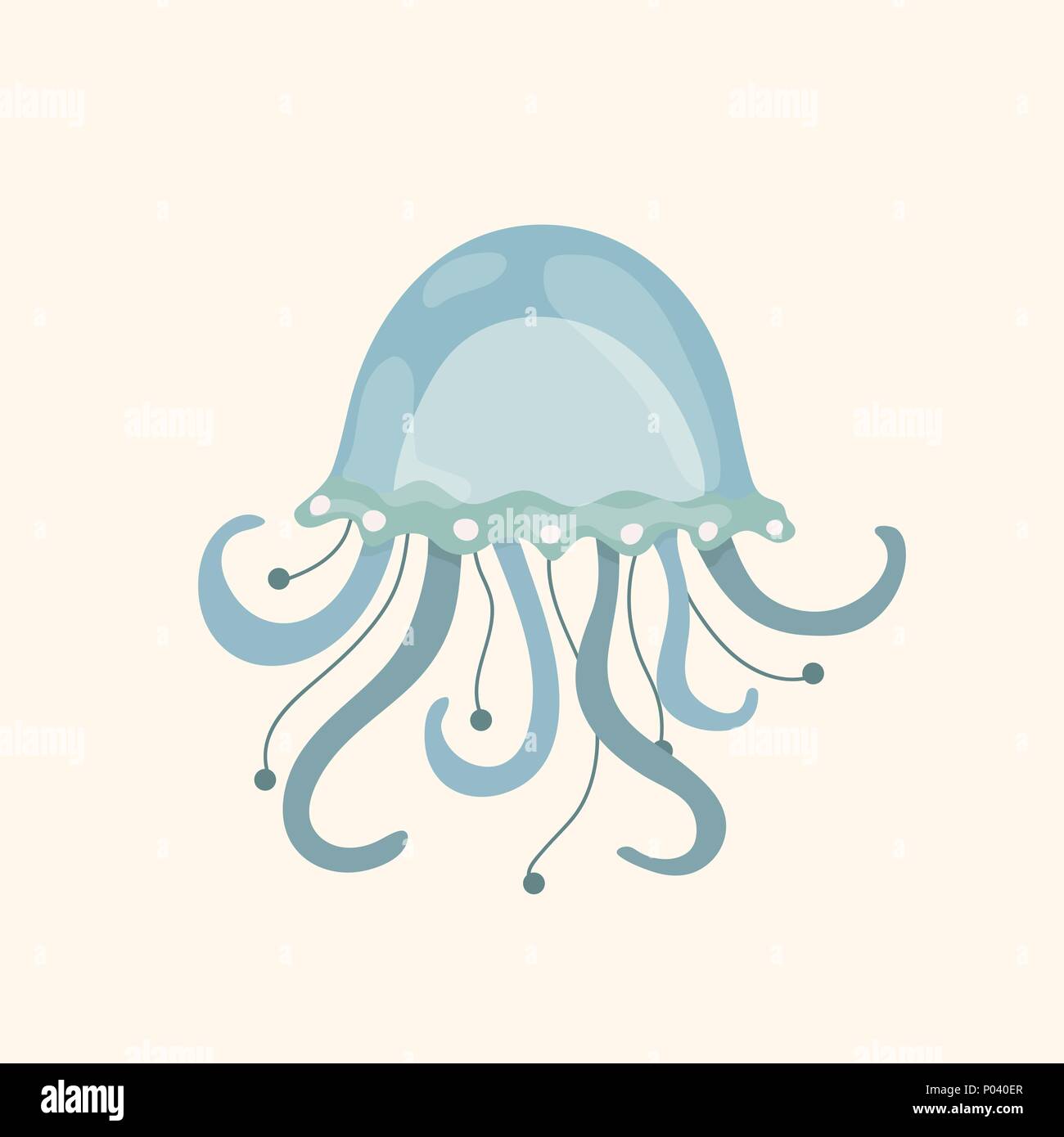 Cute cartoon jellyfish character Stock Vector Image & Art - Alamy