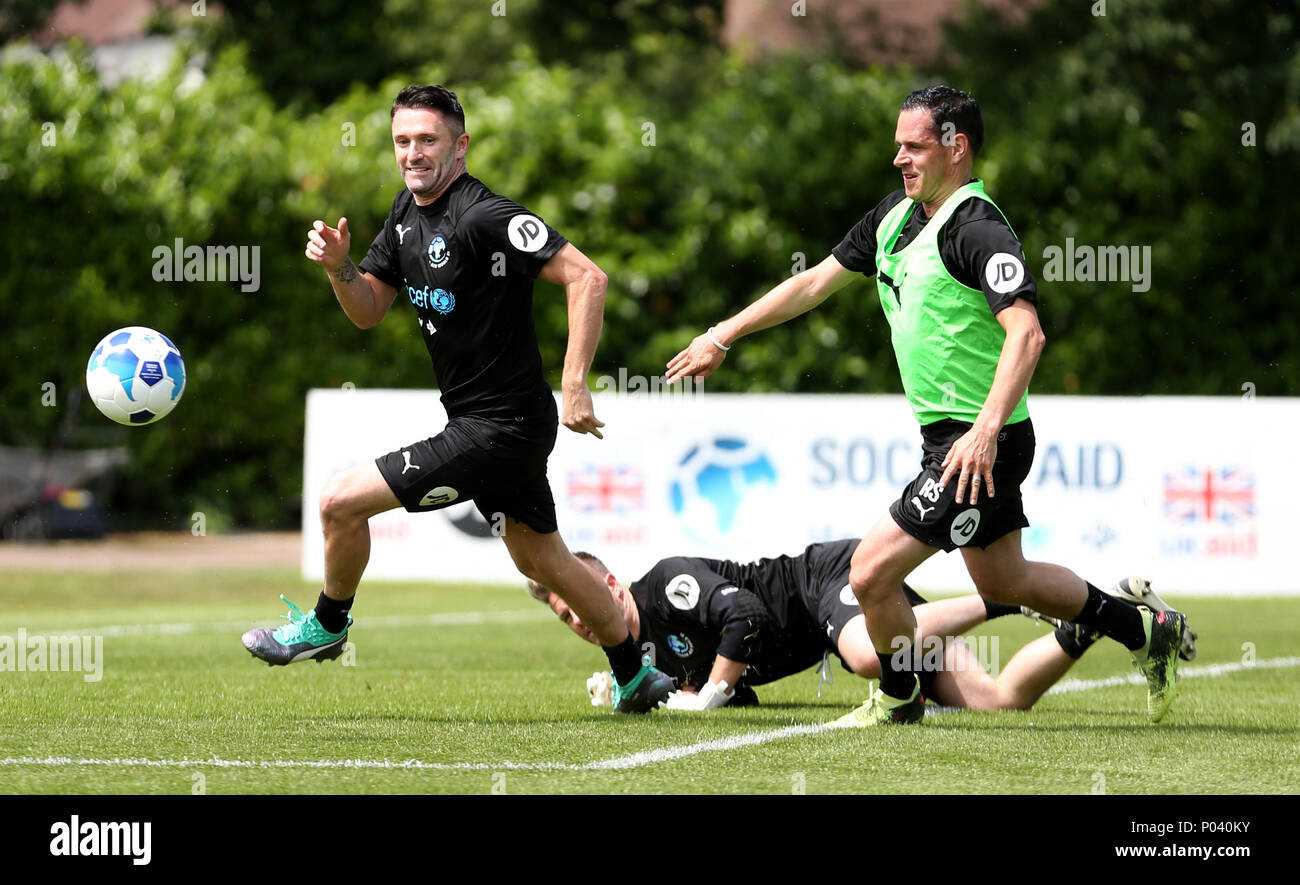 Robbie Keane during the training session during the Soccer Aid for ...