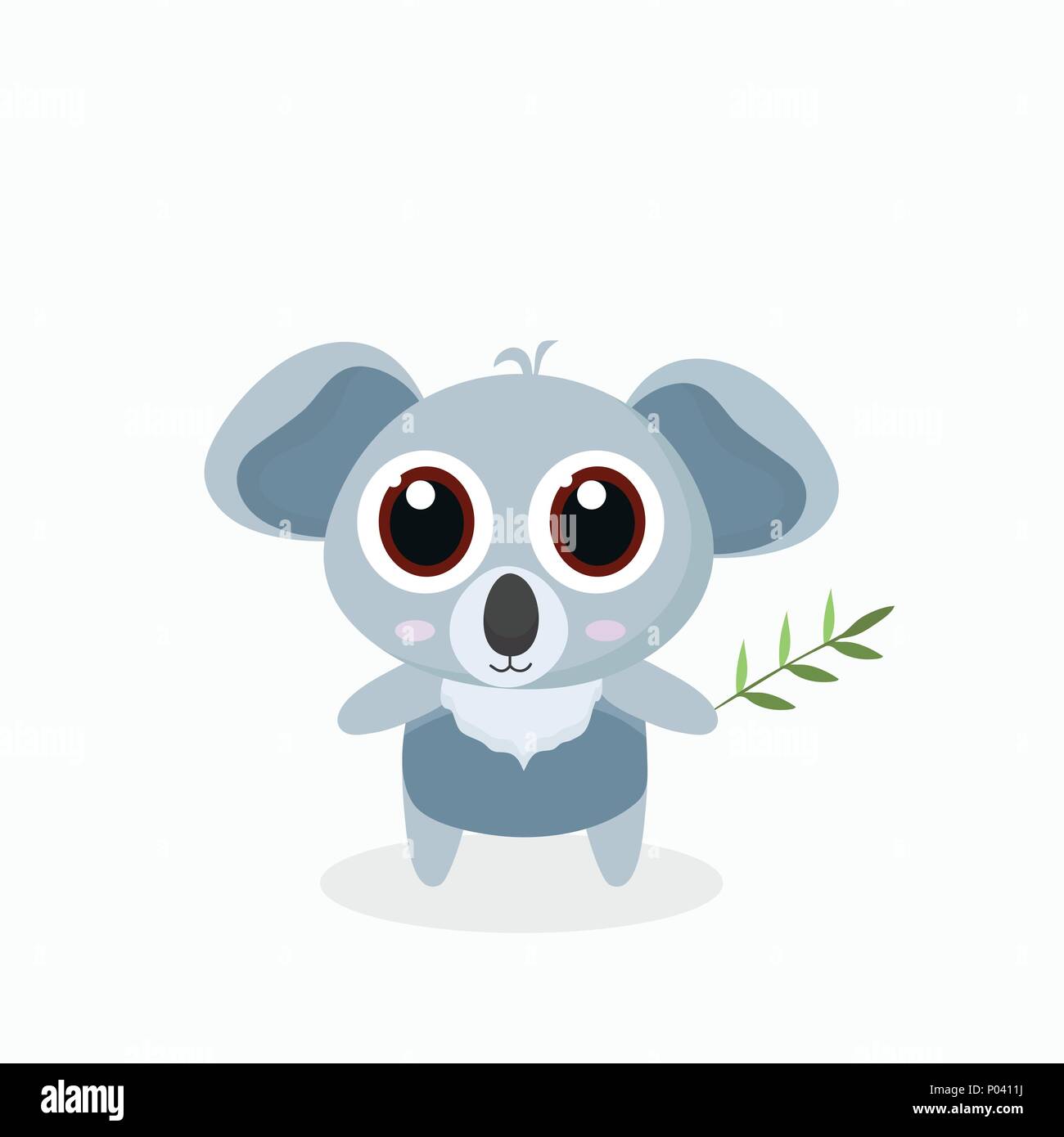 Vector illustration of cute little cartoon koala Stock Vector Image ...
