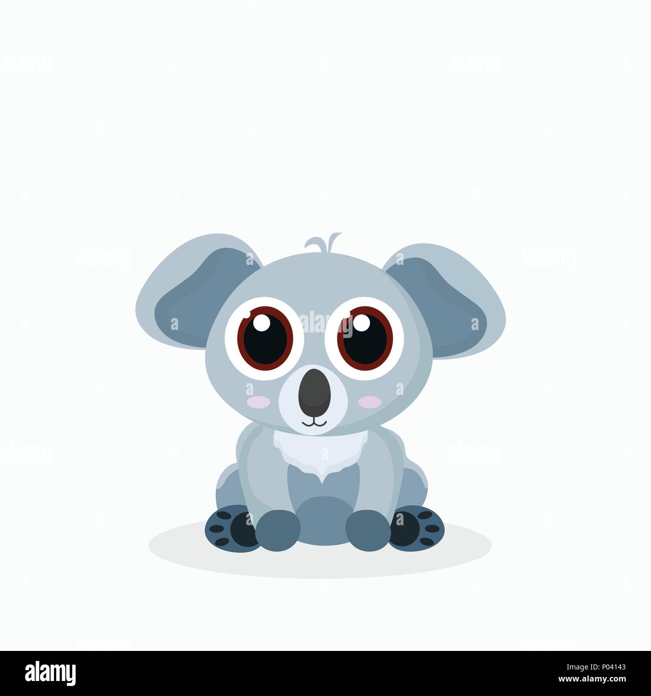 Vector illustration of cute little cartoon koala Stock Vector Image ...